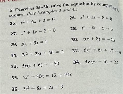 Solved In Exercises Solve The Equation By Chegg Com