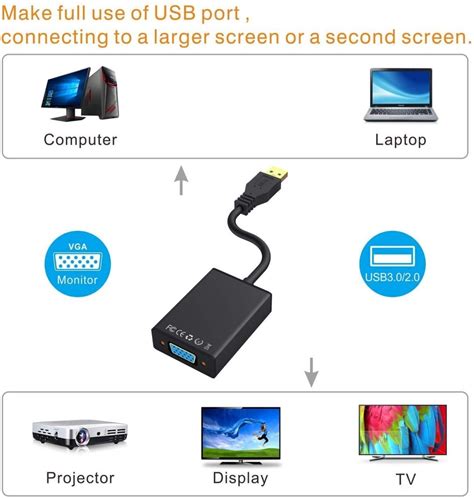 Usb To Vga Adapter Ablewe Usb To Vga Multi Display Converter Support Resolution P