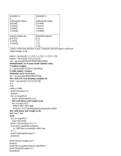 Weights Training Of Perceptron Using 3 Training Rules Pdf