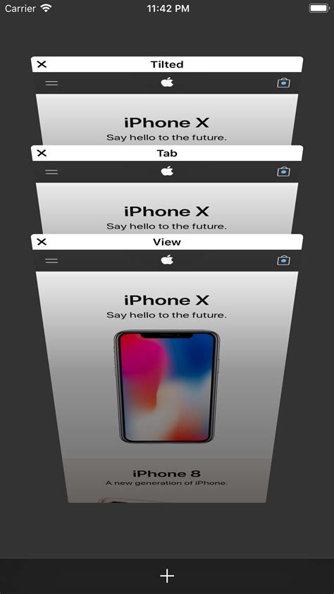 Imcd23tiltedtabview Ios Control To Replicate The Tab Switcher In