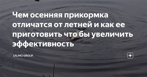 Чем осенняя прикормка отличатся от летней и как ее приготовить что бы ...