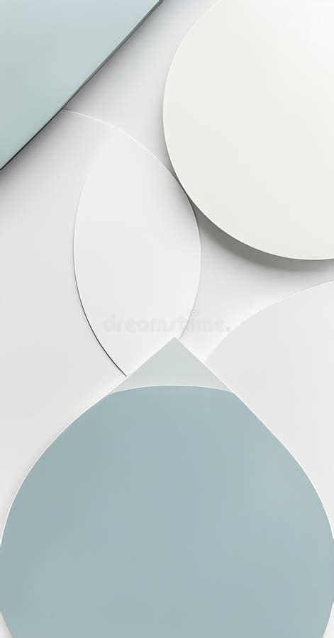 Minimalist Composition Of Overlapping Geometric Shapes In Pastel Hues