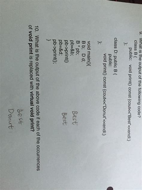 solved 1 suppose class d is derived from class b and class