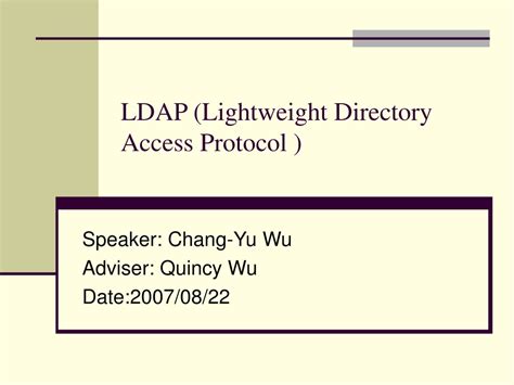 Ppt Lightweight Directory Access Protocol Ldap Implementation Overview Powerpoint