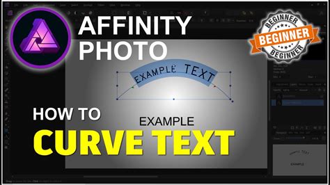 Affinity Photo How To Curve Text Tutorial YouTube