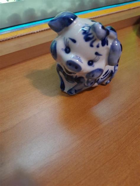 Свинка гжель — ціна 380 грн у каталозі Статуетки Купити товари для дому та побуту за доступною