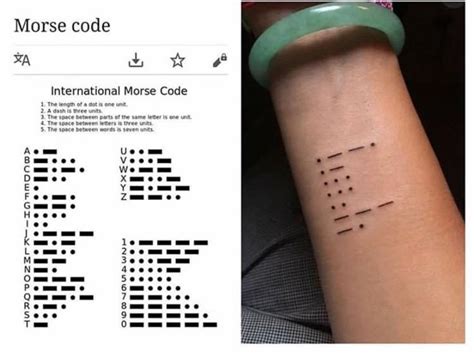 Ns 🏳️‍🌈 On Twitter Morse Code Tattoo Cute Tattoos With Meaning