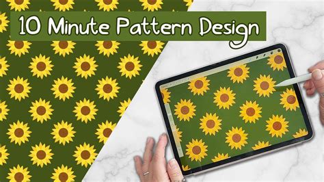 Les Motifs En 10 Minutes Dans Procreate Créer Un Motif De Tournesol
