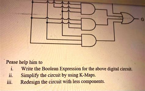 solved please help him to write the boolean expression for the above