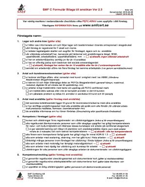 Fillable Online Smfcert SMF C Formulr Bilaga Till Anskan Ver 2 3 Fax