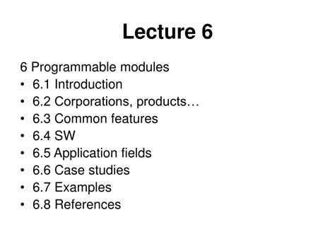 Ppt Lecture 6 Powerpoint Presentation Free Download Id3379627