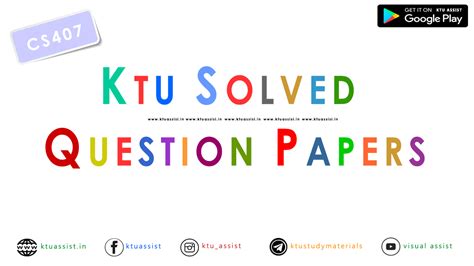 Ktu Cs407 Distributed Computing Solved Question Papers S7 Cse Dco
