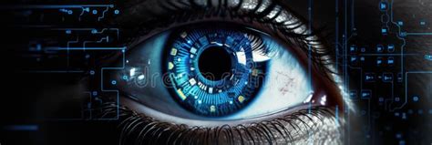Iris Recognition System For Secure Data Protection Stock Illustration