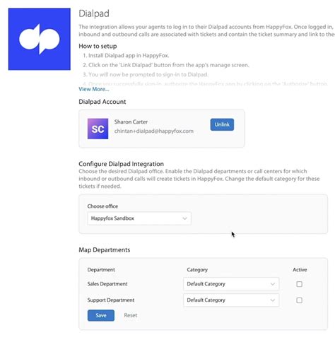 dialpad integration happyfox service desk software