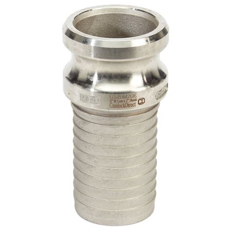 Stainless Steel 2 Male Camlock Fitting X 2 Hose Shank Camlockdirect