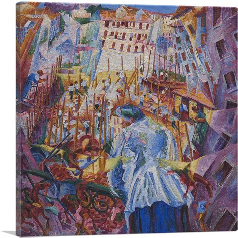 Artcanvas The Street Enters The House 1911 Canvas Art Print By Umberto