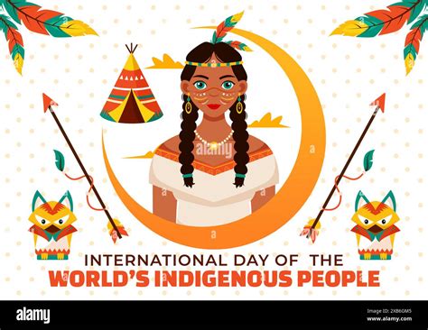 Vector Illustration For World Indigenous People Day On August 9 To