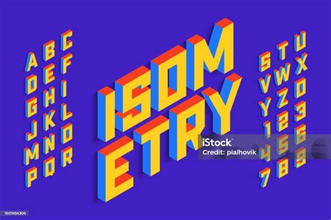 아이소메트릭 3d 글꼴 디자인 컴퓨터 글자에 대한 스톡 벡터 아트 및 기타 이미지 컴퓨터 글자 등측투영법 그림자 Istock