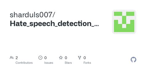 Github Sharduls007 Hate Speech Detection Hindi English Codemixed