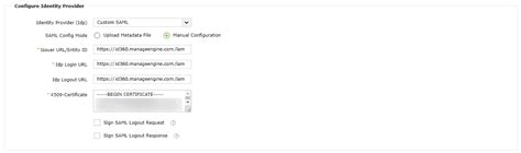 Configuring Saml Sso For Admanager Plus Msp Identity360