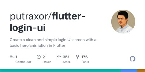 Github Putraxor Flutter Login Ui Create A Clean And Simple Login Ui Screen With A Basic Hero