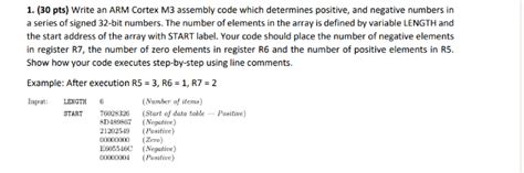 Solved Write An Arm Cortex M3 ﻿assembly Code Which