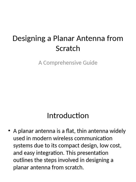 Planar Antenna Design Guide Pdf