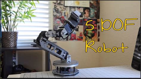 3d Printed 5 Dof Robot Arm Using Dynamixel Ax12a Motors Youtube