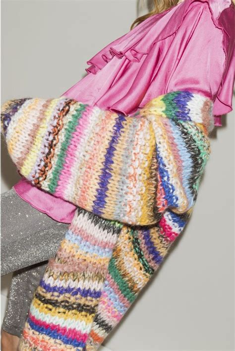 Dawnxdare Dawn X Dare Gabi Multi Stripe Hand Knit Cardi Shopstyle