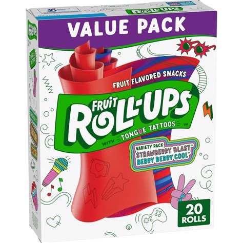 Fruit Roll Ups Fruit Flavored Snacks Variety Value Pack Same Day