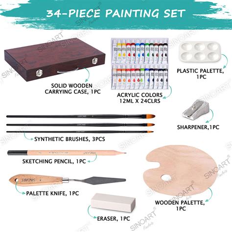 Custom 34pcs Acrylic Art Set Company