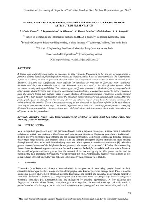 Pdf Deep Learning For Finger Vein Authentication