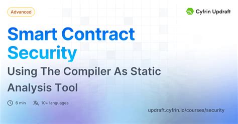 Video Tswap Using The Compiler As Static Analysis Tool Smart Contract Security