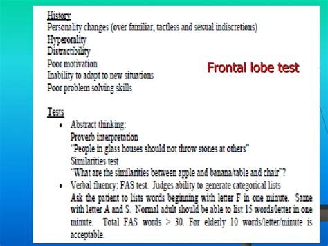Ppt Bedside Cognitive Assessment Efficacy And Tools Examination Powerpoint Presentation Id