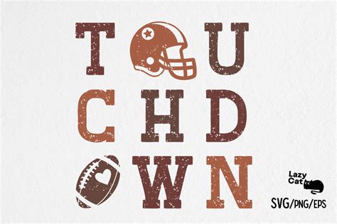 Football Touchdown Svg Png Graphic By Lazy Cat · Creative Fabrica
