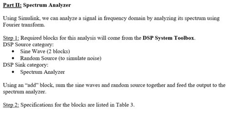 Part II Spectrum Analyzer Using Simulink We Can Chegg