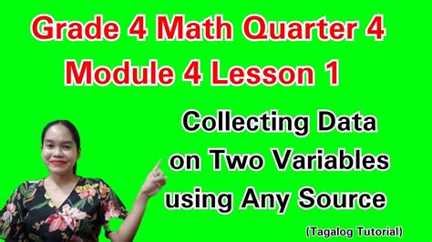 Collecting Data On Two Variables Using Any Sourcemath 4 Quarter 4