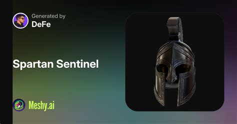 Spartan Sentinel Download Free 3d Models Generated With Meshy Ai By