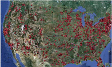 A Map Of 7 200 Internet Accessible Ics Devices Across The United States