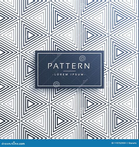 stylish triangle line pattern with different stroke width stock vector