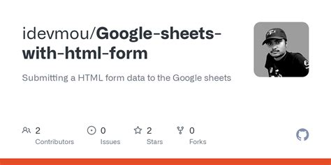 Github Idevmou Google Sheets With Html Form Submitting A Html Form Data To The Google Sheets