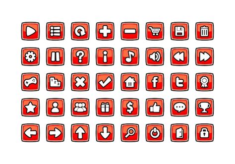 Premium Vector Game Button Templates