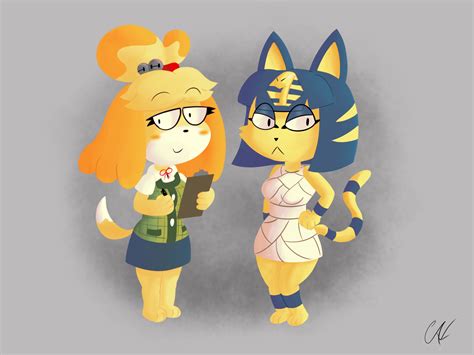 Isabelle And Ankha By Calvectre On Newgrounds