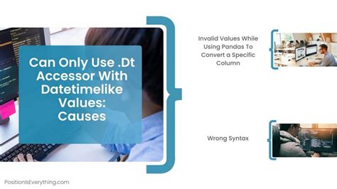 Can Only Use Dt Accessor With Datetimelike Values Solved Position Is Everything