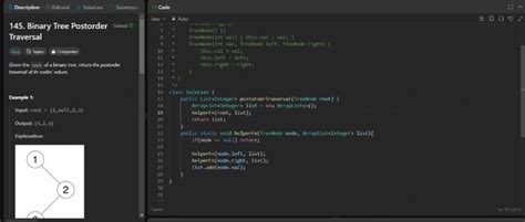 Problem Statement Iterative Postorder Traversal Of A Binary Tree These Amlan Dey