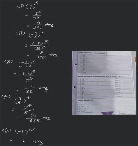 Exponent 4 Frac 27 64 Ldots Ldots Frac 9 25 Ldots Ldots L