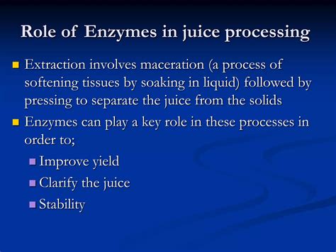 Enzymes In Juicesppt