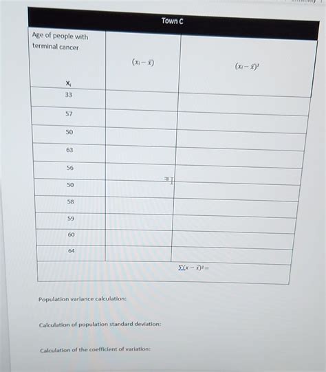 Solved Standard Deviation For Ungrouped Data A Statistical Chegg