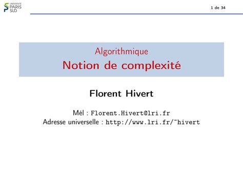 notion de complexité