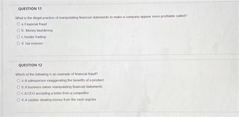 Solved What Is The Illegal Practice Of Manipulating